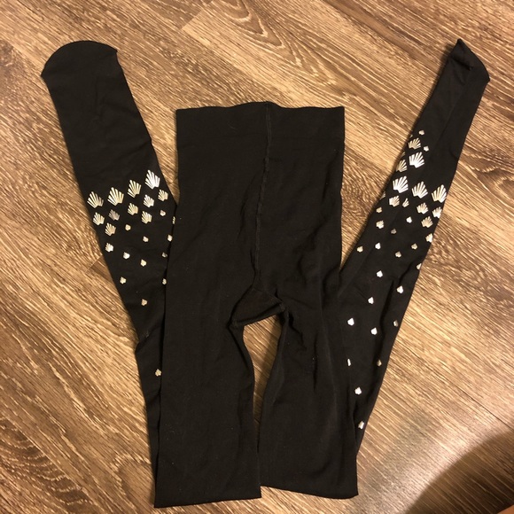 joyfullook | Pants & Jumpsuits | Joyfullook Black And Silver Tights Sz ...